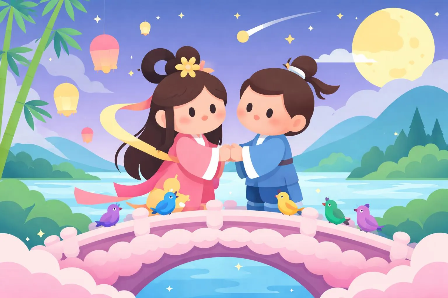 菩萨蛮·七夕 - 陈师道 - Giggle Chinesische Poesie - Giggle Academy Free Kids ...