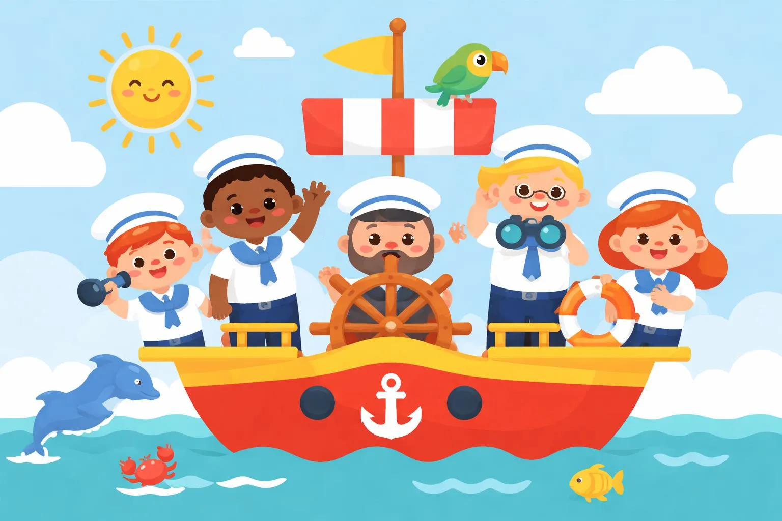 Seis Marineros por Irving Feldman - Giggle Academy Free Kids Songs and ...