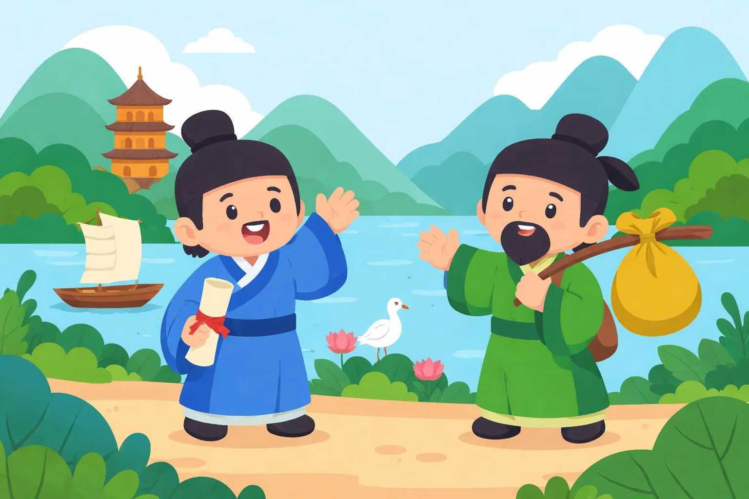 送赵判官赴黔府中丞叔幕 - 李白 - Giggle Chinesische Poesie - Giggle Academy Free Kids ...