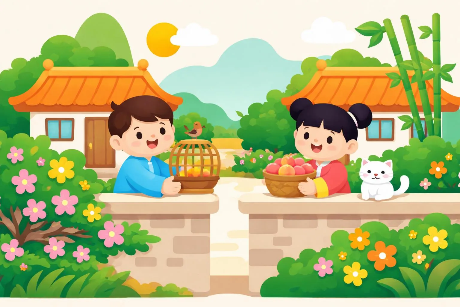 Nachbarn - Yu Hu - Giggle Chinesische Poesie - Giggle Academy Free Kids ...