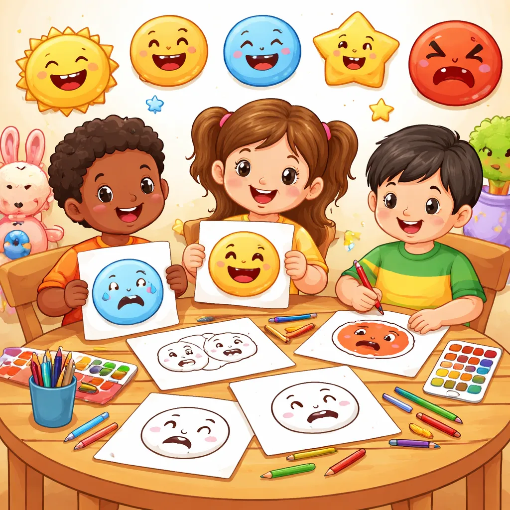 Which Printable Emotion Faces Coloring Pages Help Kids Identify and ...