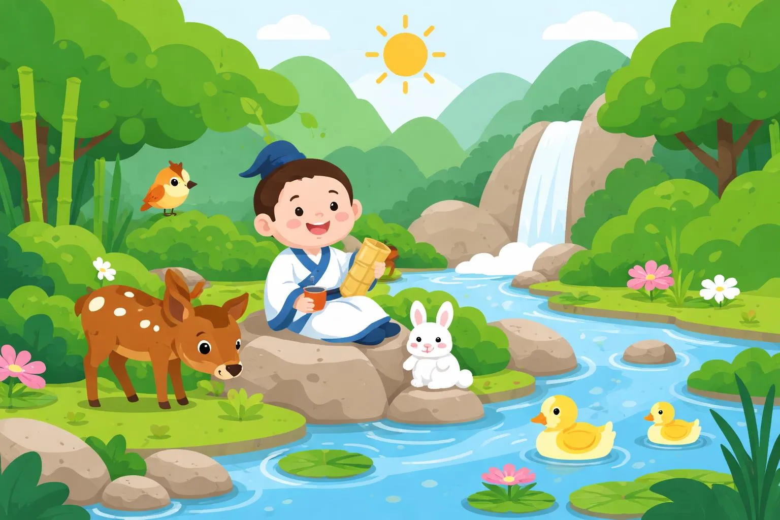 Sommertag in den Bergen - Li Bai - Giggle Chinesische Poesie - Giggle ...